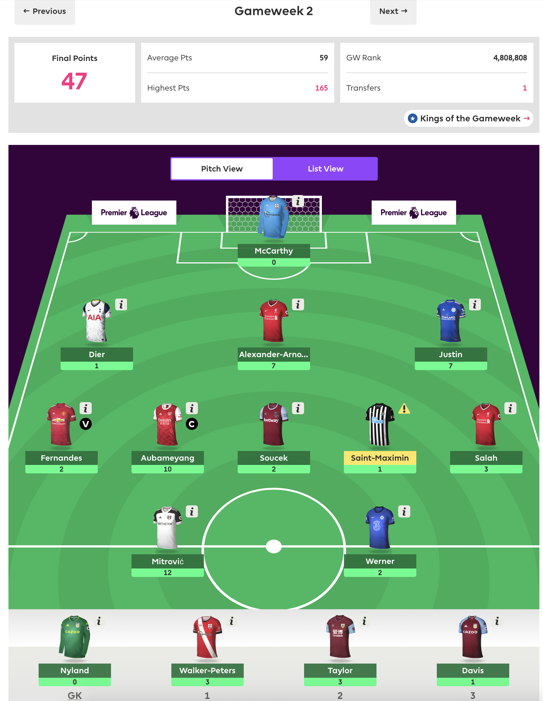 FPL Gameweek 3 Team Reveal - Fantasy Football Community
