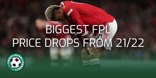 Biggest FPL price drops from 21/22 - Fantasy Football Community
