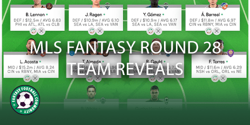 MLS Fantasy Round 28 team reveals Fantasy Football Community