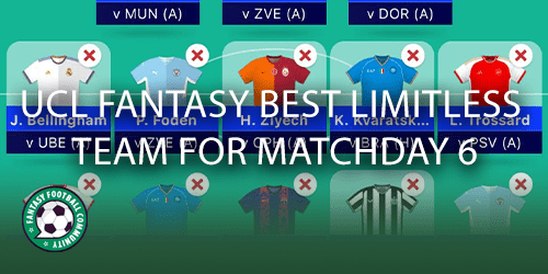 UCL Fantasy Best Limitless Team for Matchday 6 - Fantasy Football Community