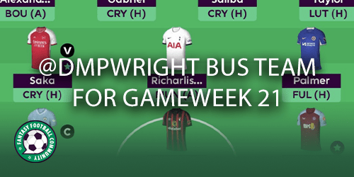 FPL: @dmpwright’ Bus Team for Gameweek 21 - Fantasy Football Community