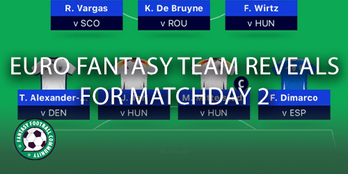 EURO Fantasy Team Reveals Matchday 2 Fantasy Football Community