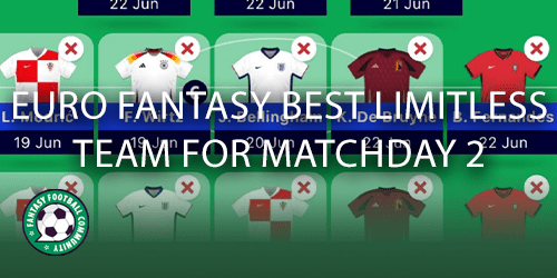 EURO Fantasy Best Limitless Team for Matchday 2 Fantasy Football Community