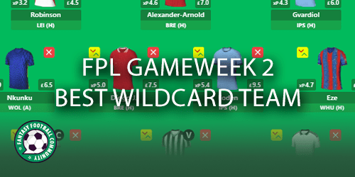 FPL Gameweek 2 Best Wildcard Team Fantasy Football Community